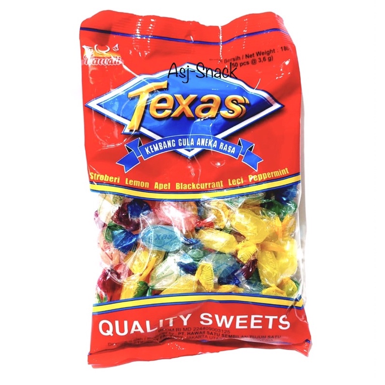 Jual Permen Hawaii Texas Assorted ( 50 pcs x @ 3,6g ) | Shopee Indonesia