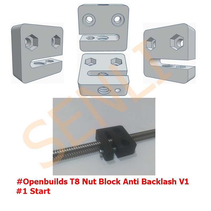 Jual Openbuilds T8 Nut Block Anti Backlash 1 Start V1 | Shopee Indonesia