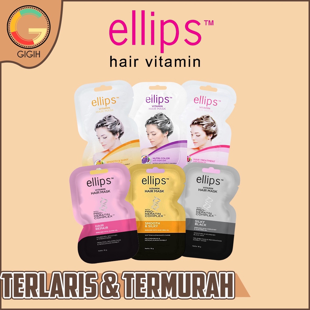 Jual ELLIPS HAIR MASK ALL SERIES / HAIR MASK KERANTIN (HAIR TREAT/HAIR ...