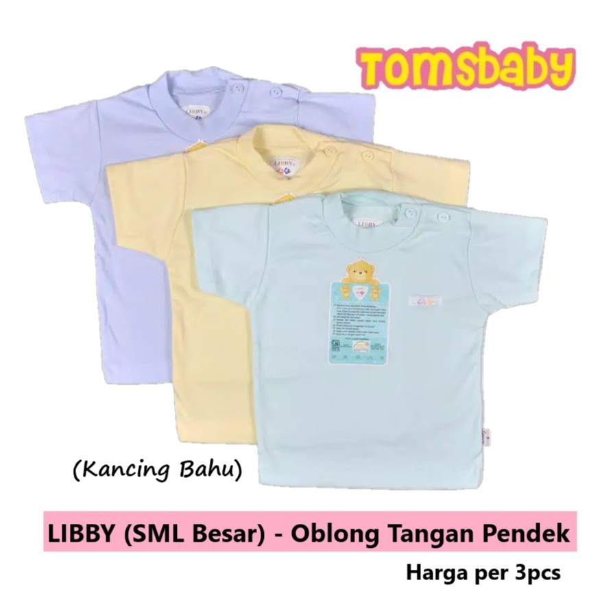 Jual [TOMS] [8-18kg] LIBBY (3pcs) Baju Oblong Tangan Pendek WARNA Polos (SML Besar / 2L XL XXL ...