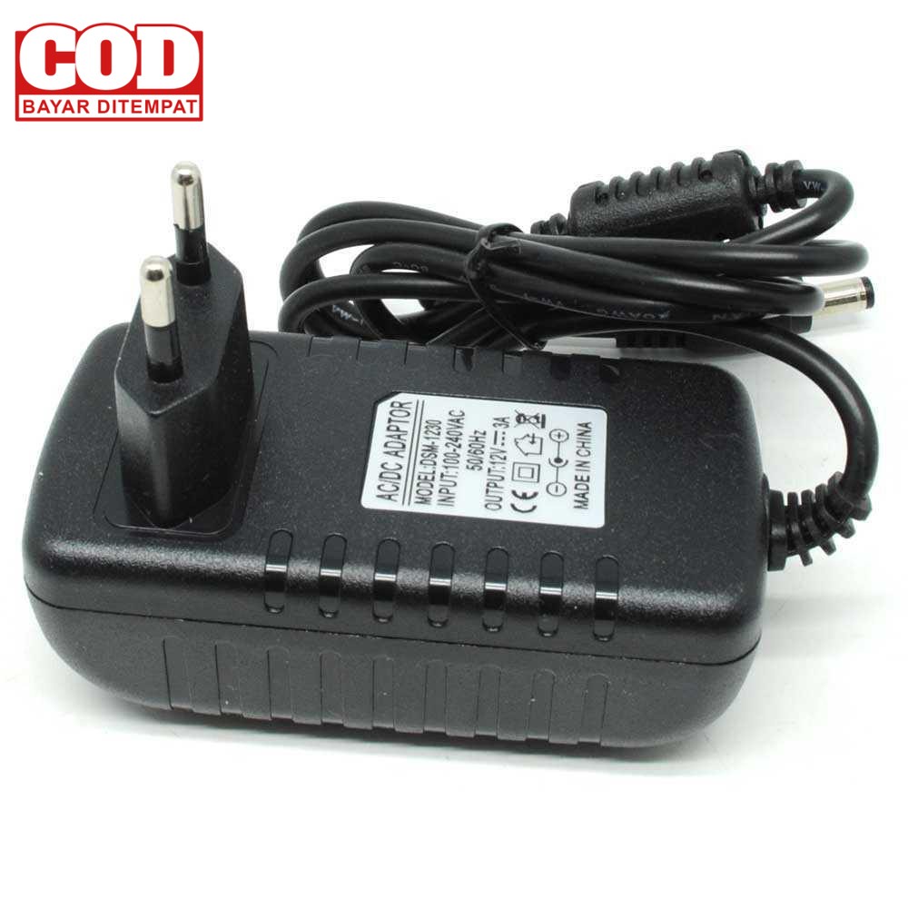 Jual (BAYAR DI TEMPAT) DSM Power Adaptor LED Strip DC12V 3A - DSM-1230 ...