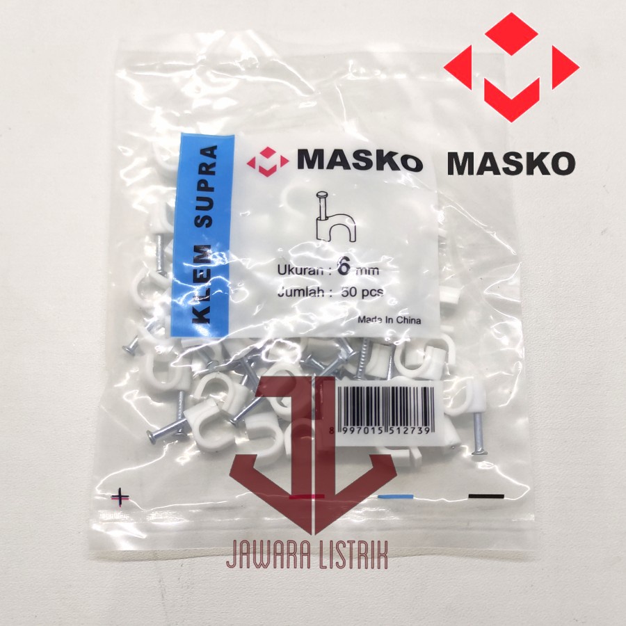 Jual MASKO KLEM KABEL UKURAN 6MM 6 MM PREMIUM QUALITY ISI 50 PCS ...