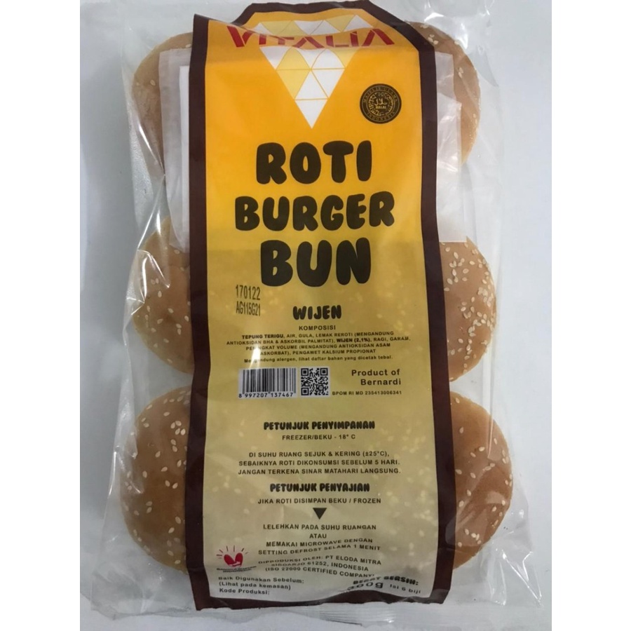 Jual VITALIA ROTI BURGER WIJEN 6S | Shopee Indonesia