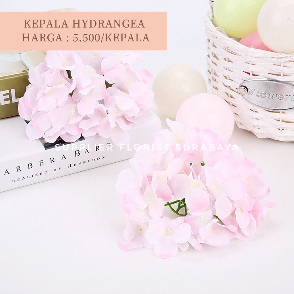 Jual BUNGA PALSU KEPALA HYDRANGEA TANPA TANGKAI ARTIFICIAL FLOWER ...