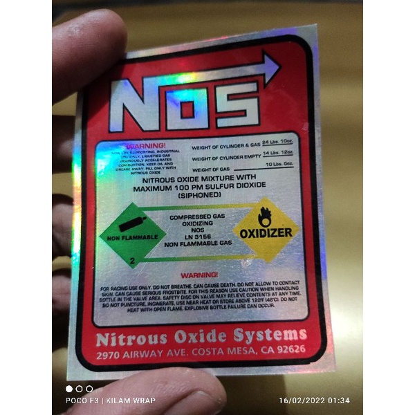 Jual NOS STICKER HOLOGRAM | Shopee Indonesia