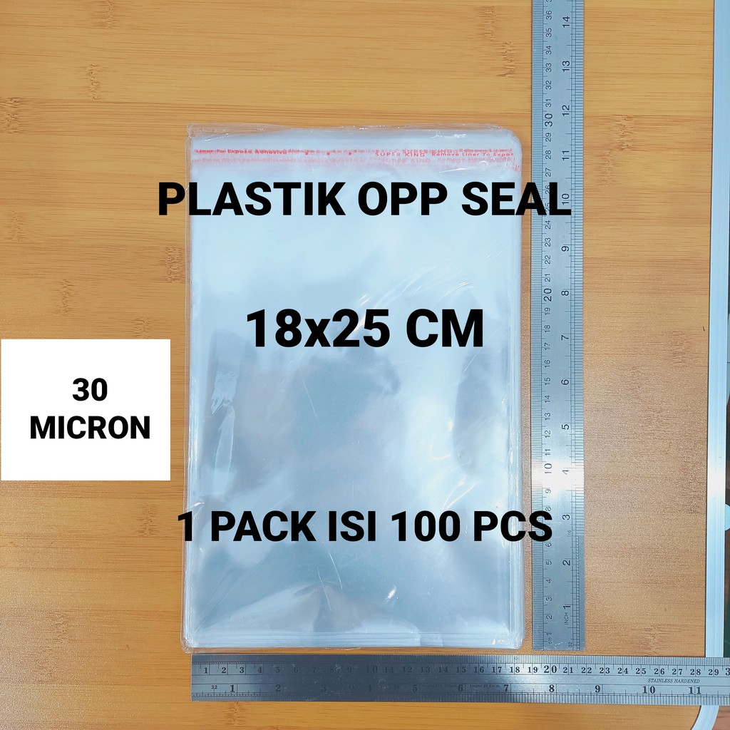 Jual Plastik OPP Seal 18x25 CM / Plastik Lem Seal 18x25 CM per pack isi 100 pcs | Shopee Indonesia