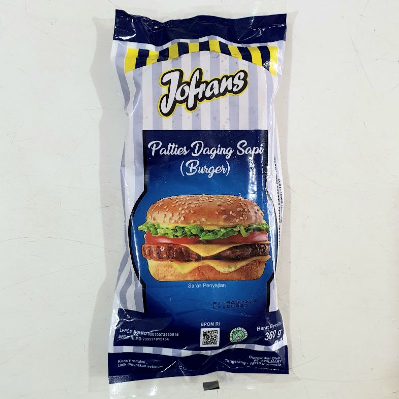 Jual Jofrans Beef Patties Sapi 360g | Shopee Indonesia