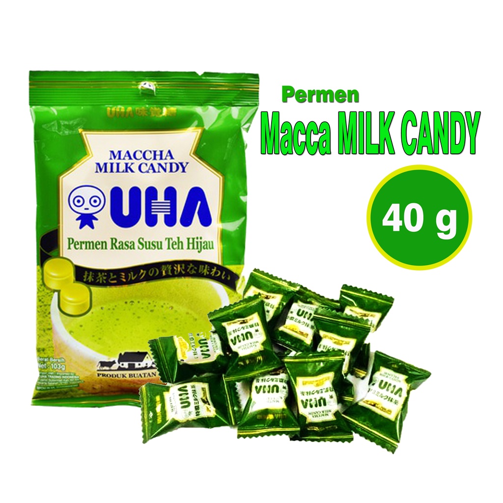 Jual PERMEN UHA CANDY MACCA MILK RASA MACCA 40g | Shopee Indonesia