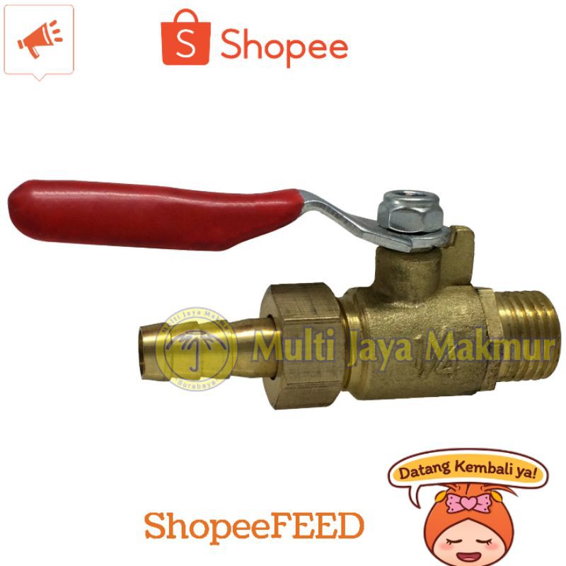 Jual Stop Kran Angin Kompresor/ kran kuningan | Shopee Indonesia