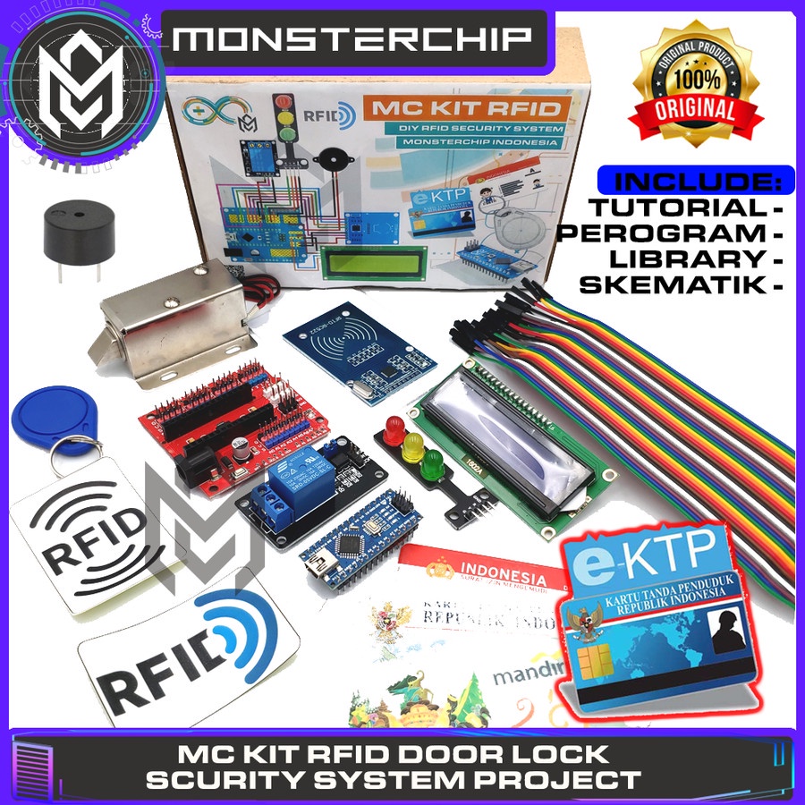 Jual Mc Kit Rfid Arduino Smart Scurity System E Ktp E Tol E Sim Door Lock Shopee Indonesia