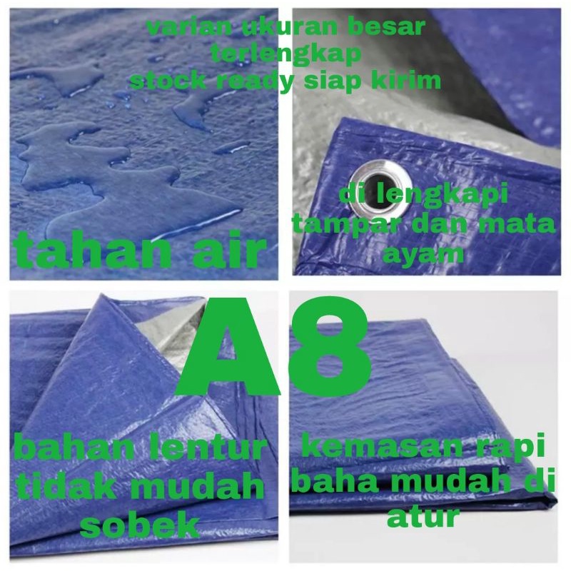 Jual TERPAL JUMBO A8 varian uk 4x6 5x7 6x12 6x6 dll | Shopee Indonesia