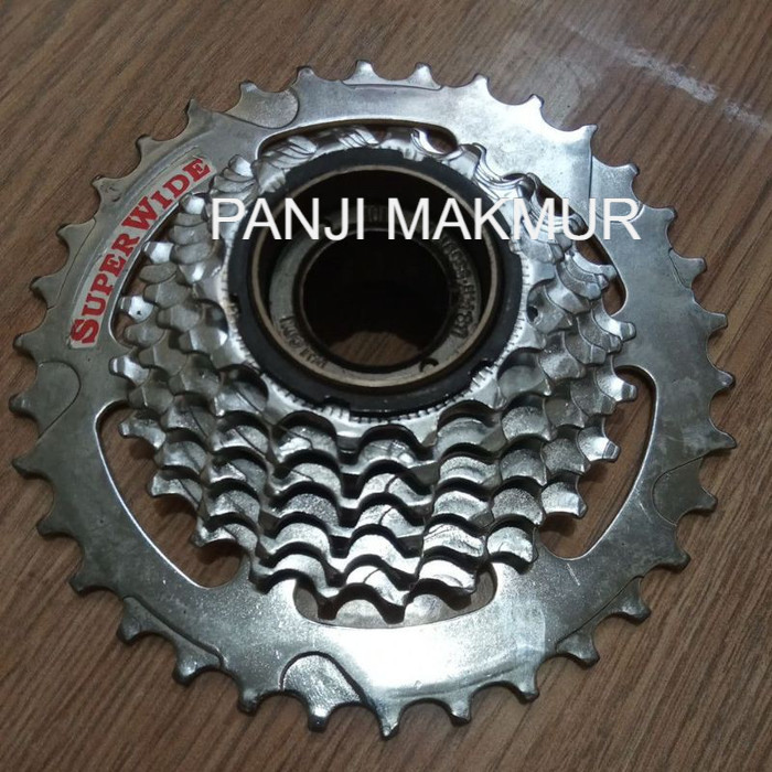 Jual Freewheel Sprocket gir 7 speed Taiwan 14 T-34 T super wide type ...