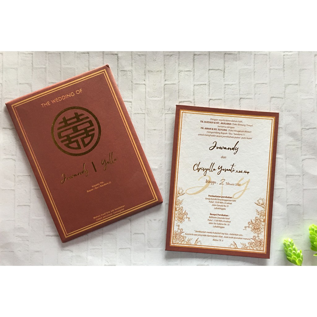 Jual Undangan Pernikahan Hard Cover Potret | Shopee Indonesia