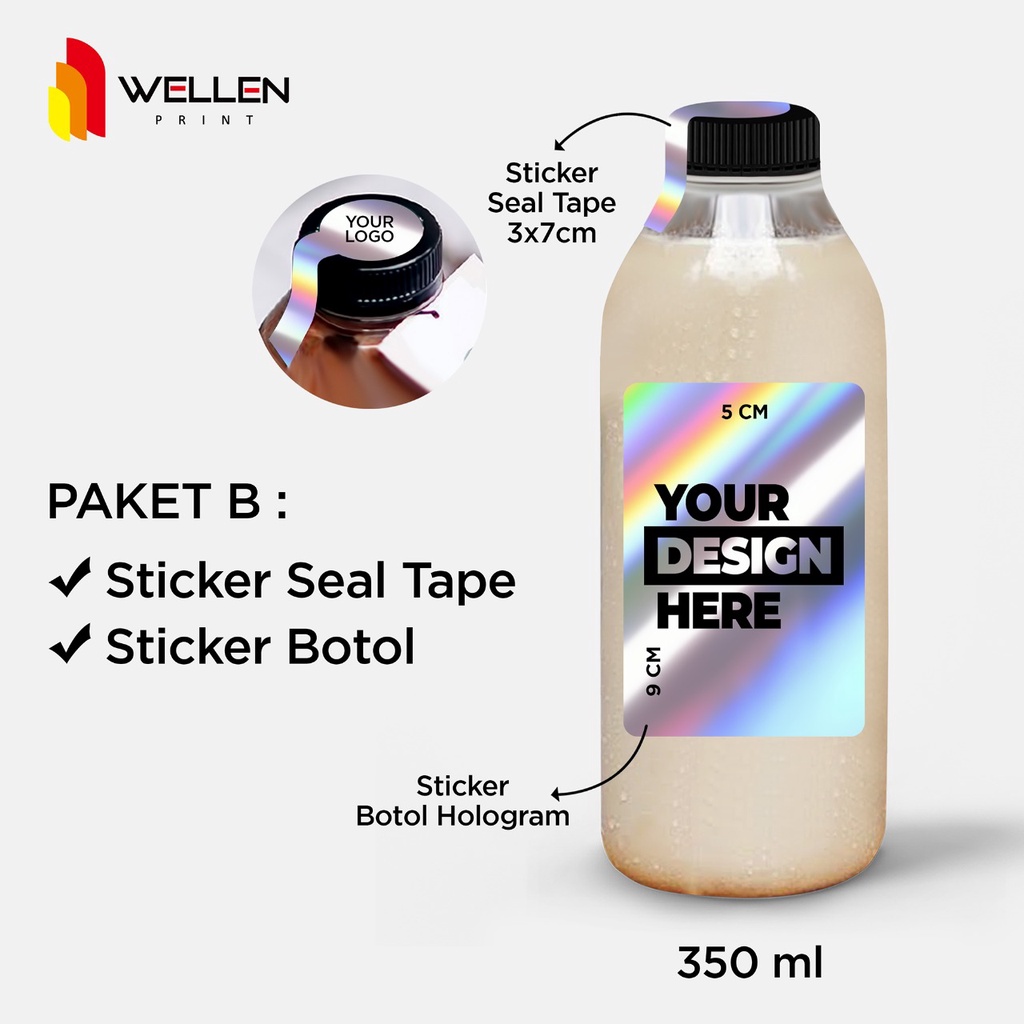Jual WELLEN PRINT - Cetak Sticker Label Botol Hologram Custom / Print ...
