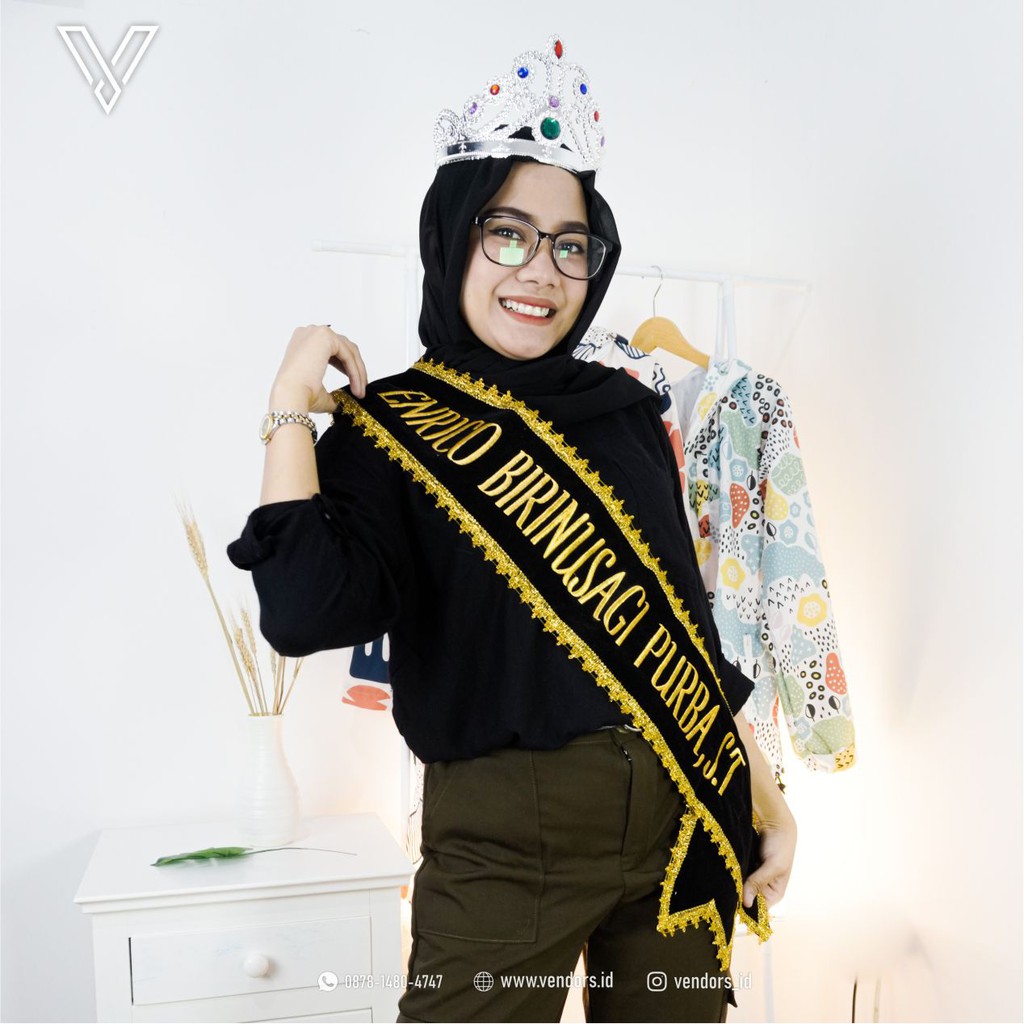 Jual Selempang Sash Wisuda Renda Beludru Bordir Kilat dan Murah ...