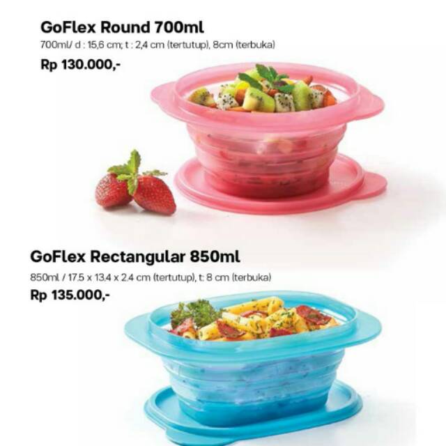 Jual Goflex round 700ml + Goflex rectanguler 850ml | Shopee Indonesia