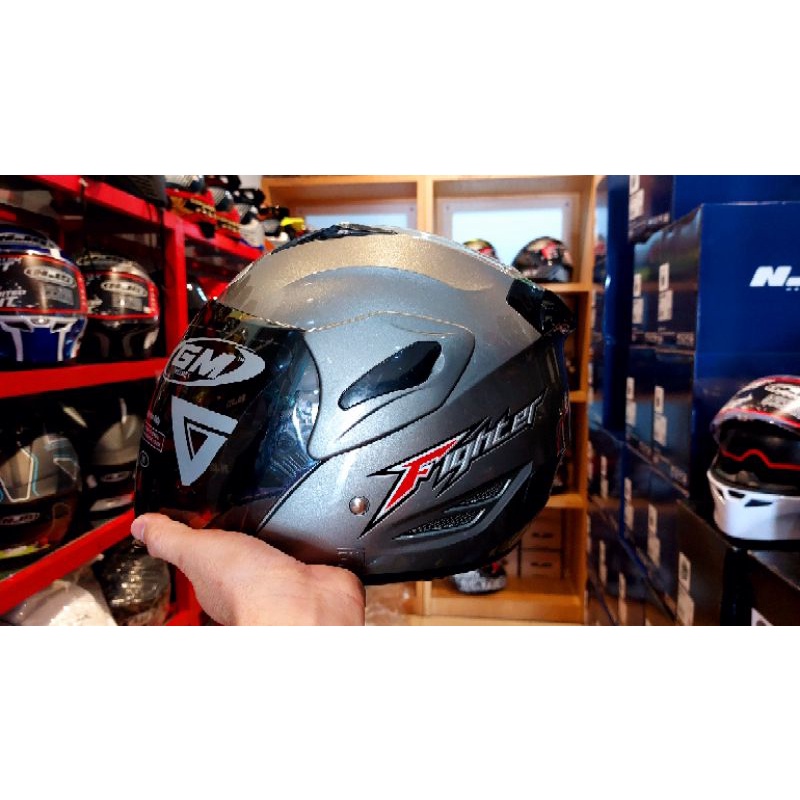 Jual HELM GM FIGHTER SOLID | Shopee Indonesia