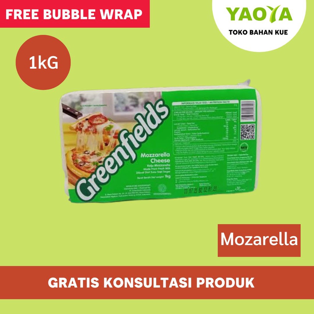 Jual GREENFIELDS MOZARELLA CHEESE 1KG | Shopee Indonesia
