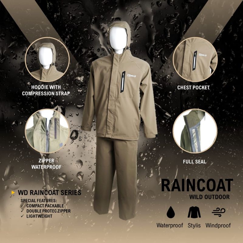 Jual Jas Hujan Raincot Wild Outdoor Original Waterproof Bahan Taslan ...