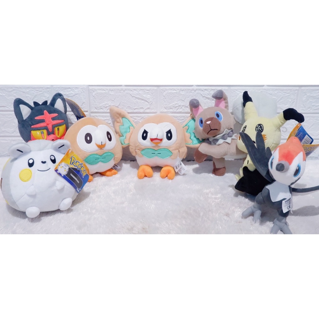 Jual Boneka Pokemon Tomy Pikipek Rowlet Togedemaru Hoopa Pikachu Lillipup Mimikyu Treeko ...