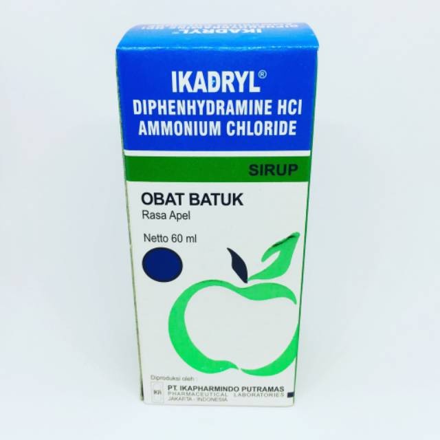 Jual SB.IKADRYL SYRUP OBAT BATUK APPLE MINT 60ML / BATUK BERDAHAK ...