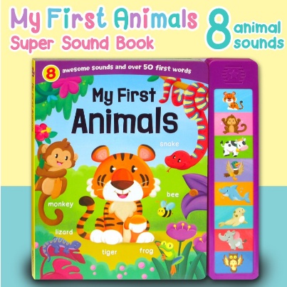 Jual terbaru[Igloo Books] My First Animals Super Sound Book with 8 fun ...