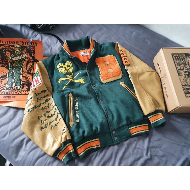 Jual VARSITY CHAMP JACKET RAW TYPE RIOT X BRYANT BRAVO EDITION ORIGINAL ...
