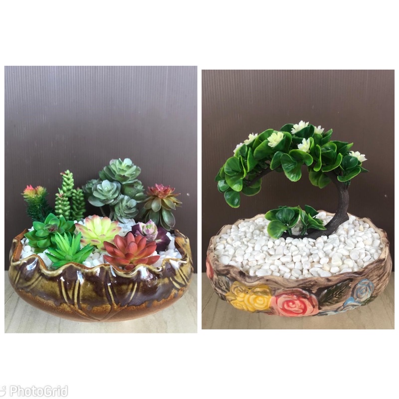 Jual Pot gerabah /keramik bunga sekulen/kaktus/bongsai Assortment Pot ...