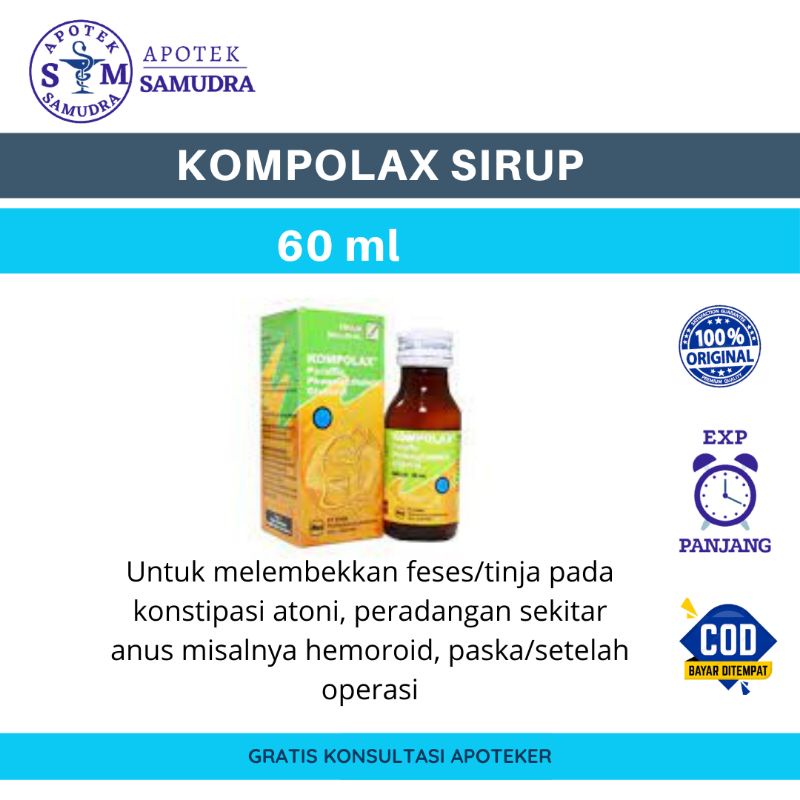 Jual Kompolax sirup 60ml (mengatasi konstipasi atau sembelit pengencer ...