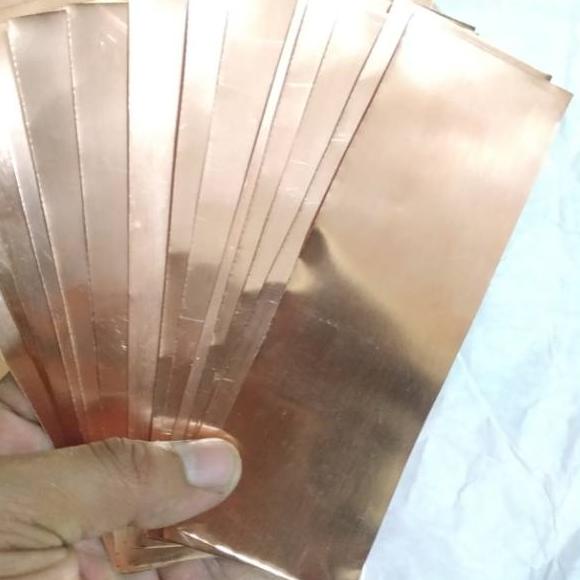 Jual [PRODUK A708T] Lempengan plat lembaran tembaga murni ukuran 5cm x ...