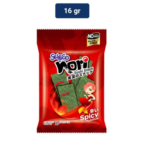 Jual Seleco Snack rumput Laut Nori Seaweed Spicy 16 gr | Shopee Indonesia