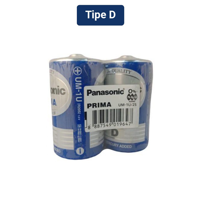 Jual Panasonic Baterai D Prima Blue (isi 2 pcs) | Shopee Indonesia