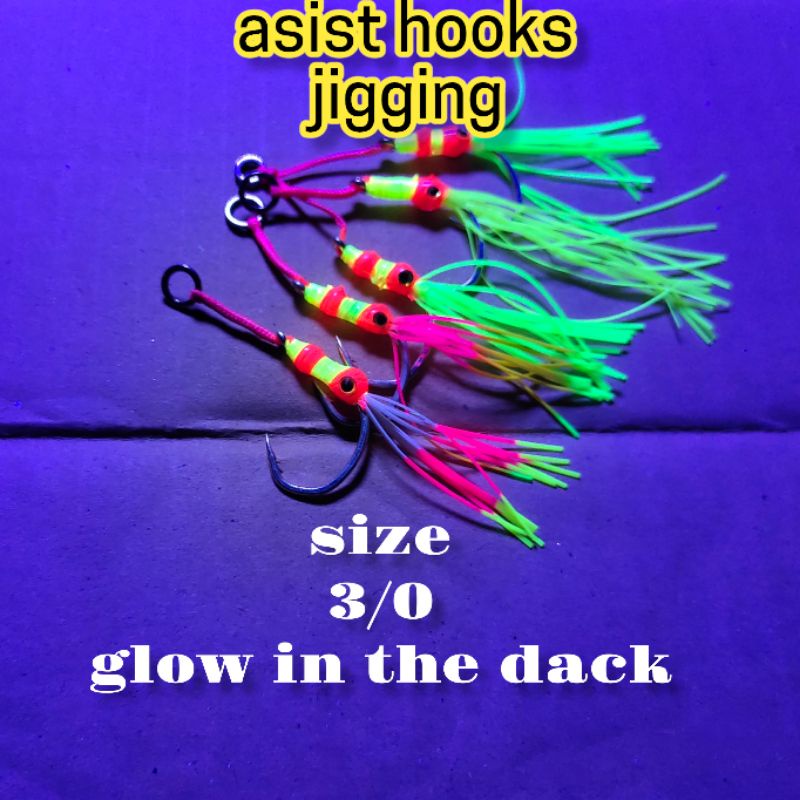 Jual asist hooks slow jigging kail 3/0 jigging metal jig microjig asist ...