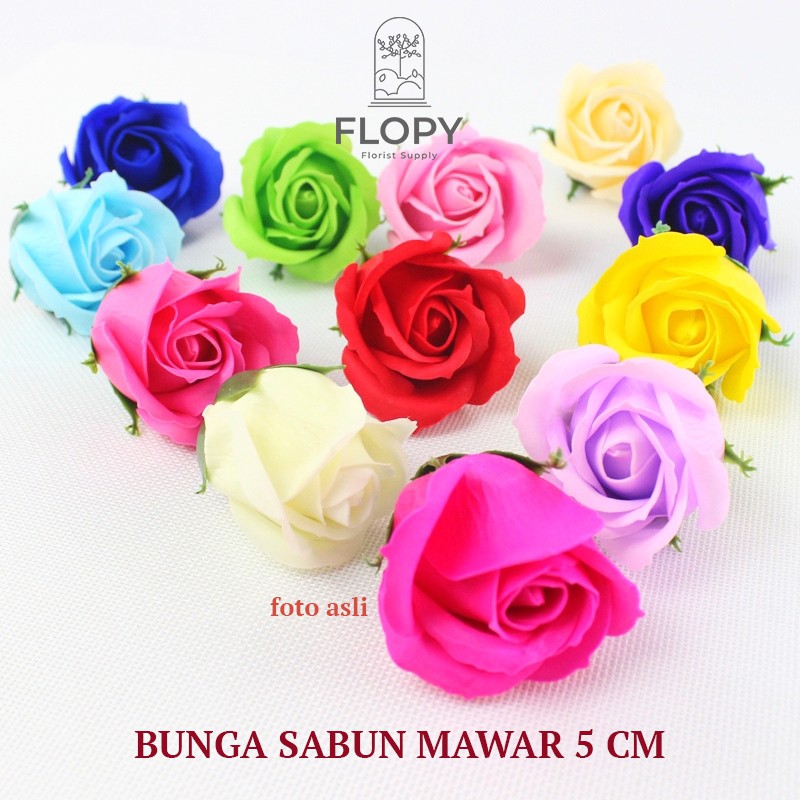 Jual Bunga Sabun Mawar 5 cm / Soap Flower Bunga Palsu Buket Dekorasi ...