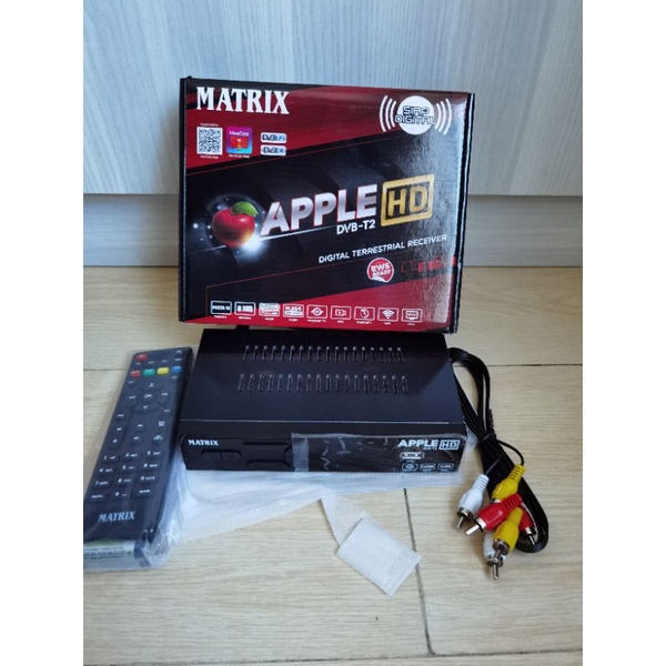 Jual STB TV DIGITAL SET TOP BOX MATRIX APPLE DVB-T2 MERAH android tv ...