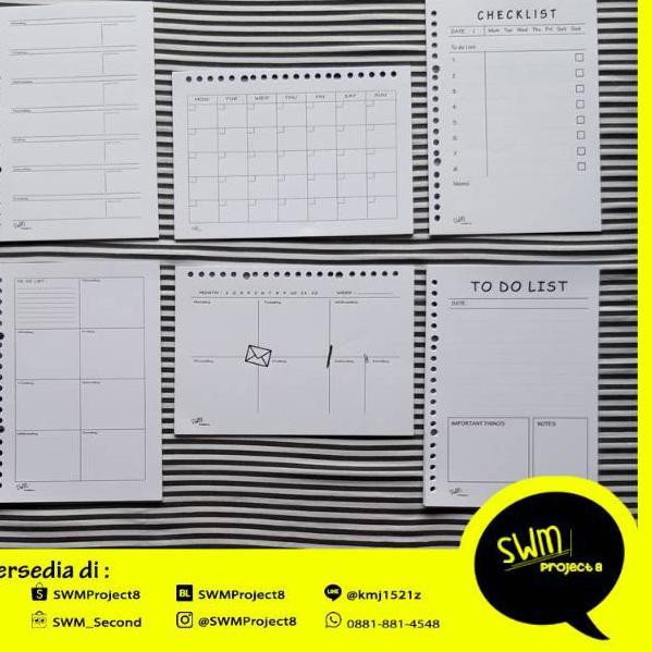 Jual Hati-hati barang tiruan> SWM isi binder planner - kertas refill ...