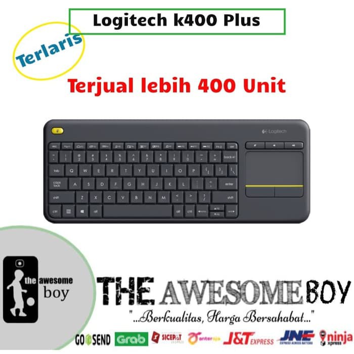Jual Logitech Wireless Touch Keyboard K400 Plus Touchpad Tablet Android ...
