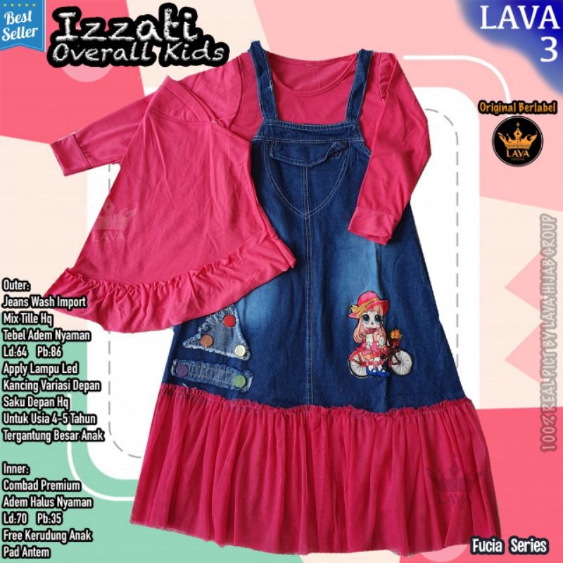 Jual IZZATI OVERAL SET KIDS BY LAVA | Shopee Indonesia