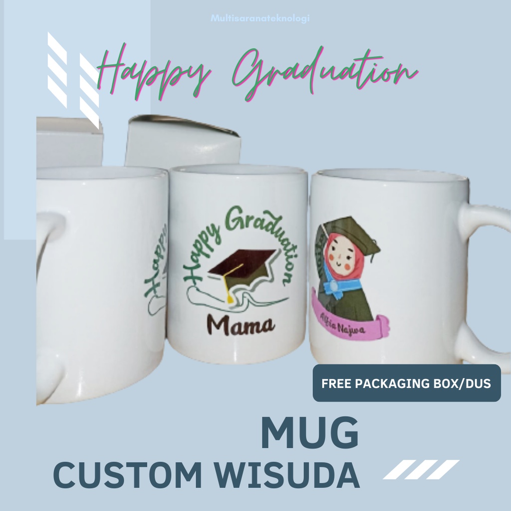 Jual Mug wisuda/Custom Mug standar full warna | Shopee Indonesia