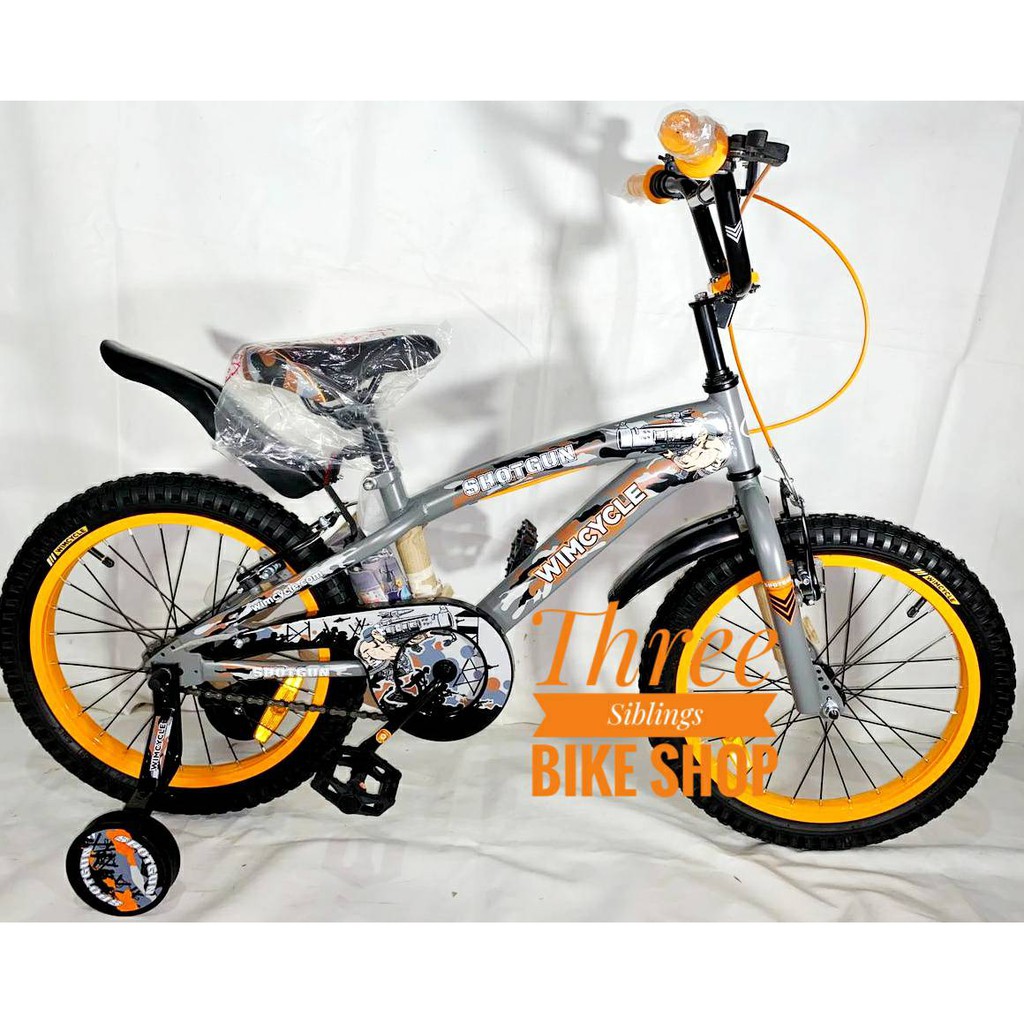 Jual SEPEDA BMX WIMCYCLE SHOTGUN 18 INCH GREY ORANGE | Shopee Indonesia