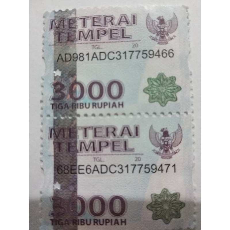 Jual Materai Tempel 3000 Asli | Shopee Indonesia