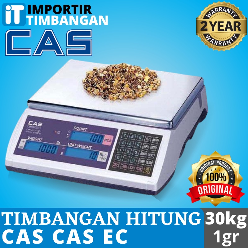 Jual Timbangan Digital Counting Industri Hitung CAS EC Kap 3kg 6kg 15kg 30kg | Shopee Indonesia