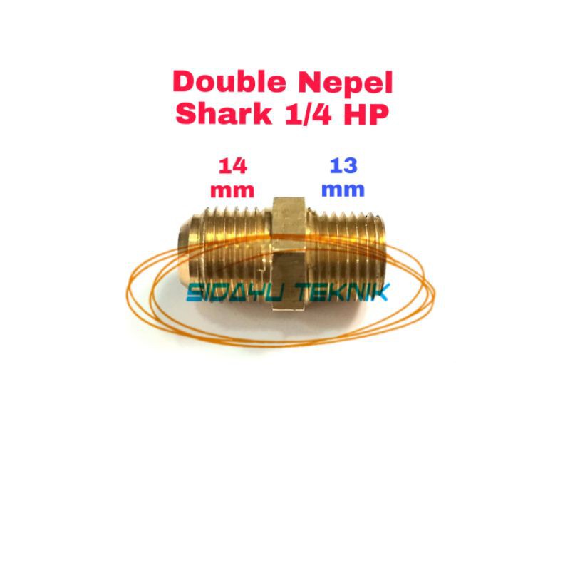 Jual Dobel Nepel Pipa Angin Kompresor Shark 1/4 HP | Shopee Indonesia