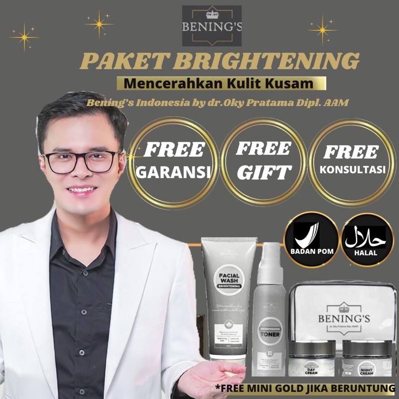 Jual BENINGS SKINCARE DR OKY PRATAMA PAKET BRIGHTENING BENINGS CLINIC/BENINGSCLINIC PENCERAH ...