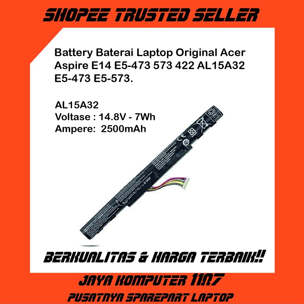 Jual BATERAI BATTERY ACER E14 E5-473 E5-573 AL15A32 TANAM ORIGINAL ...