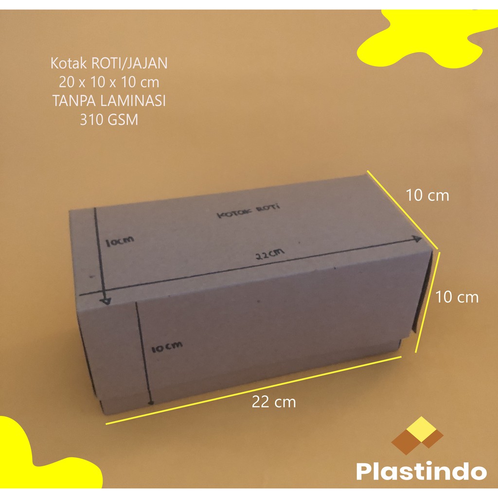 Jual Kotak ROTI JAJAN 22x10x10 cm isi 10 pcs | Kotak Roti Sobek | Box ...