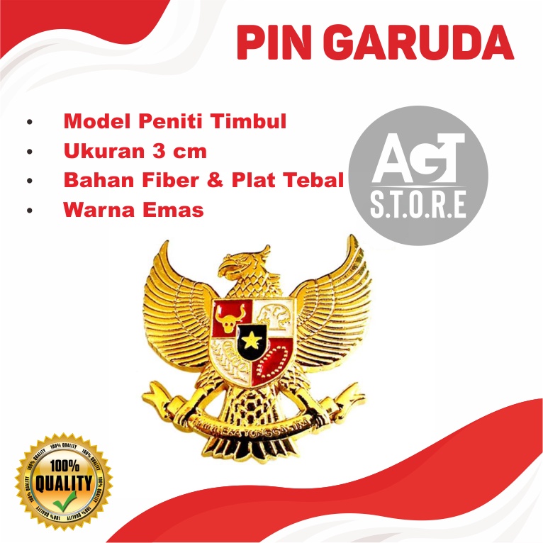 Jual Lencana Pin Garuda Timbul Ukuran 3cm | Shopee Indonesia