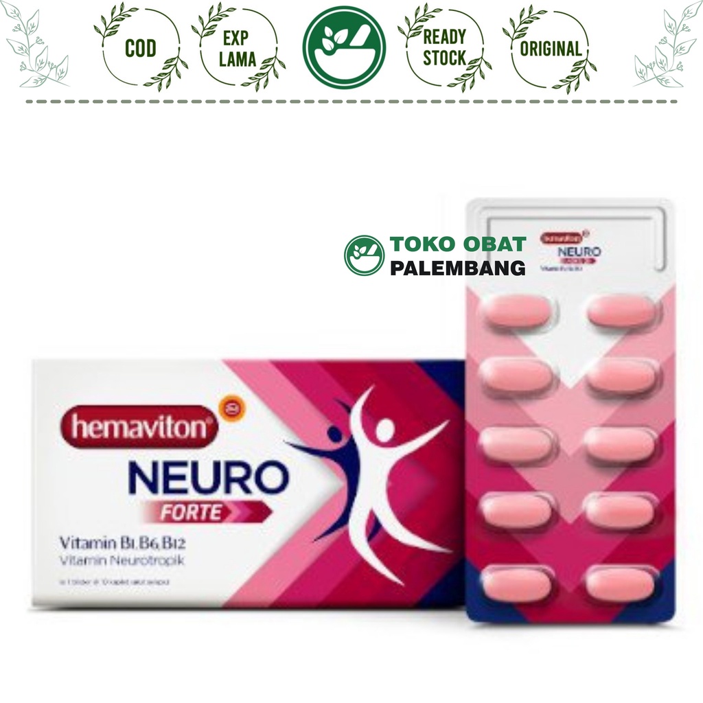Jual HEMAVITON NEURO FORTE 10 KAPLET 1 STRIP VITAMIN B1 B6 B12 ...