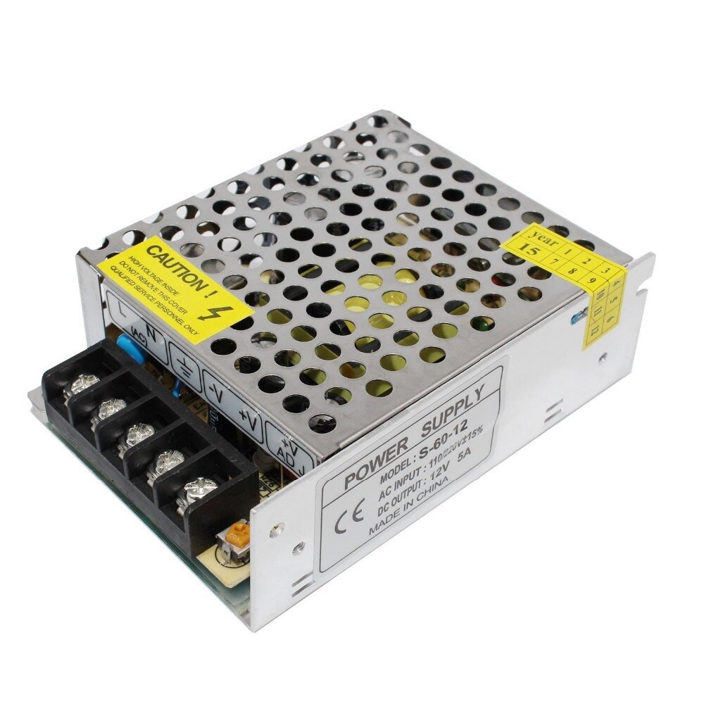 Jual POWER SUPLY ADAPTOR SWITCHING LED 12V 5A 12 V / VOLT 5A/AMPERE ...