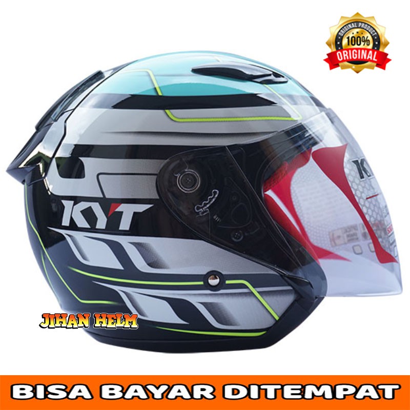 Jual HELM / HELM KYT / KYT / DJ MARU / HELM KYT DJ MARU MOTIF #13 BLUE AQUA TERLARIS | Shopee ...
